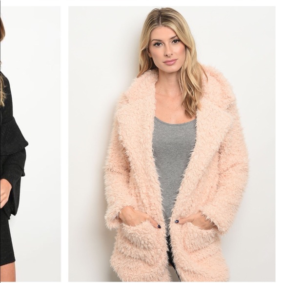 Jackets & Coats | Fuzzy Pink Furry Shag Jacket | Poshmark